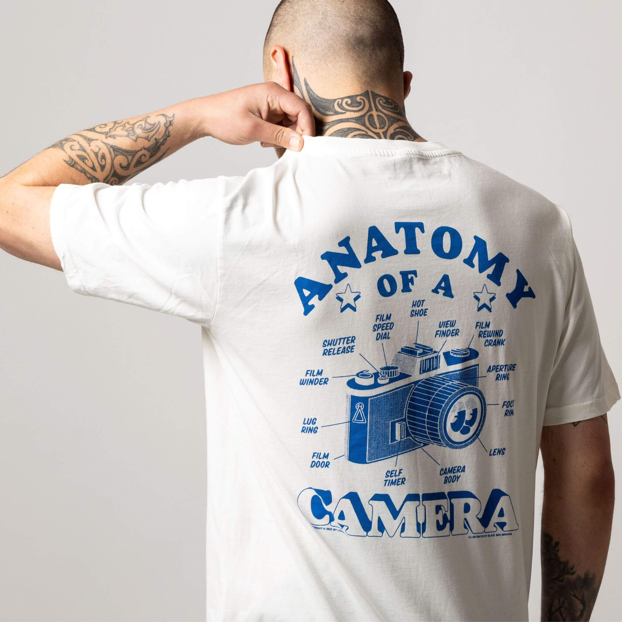 Anatomy Of A Camera T-Shirt Vintage White – Langly Co